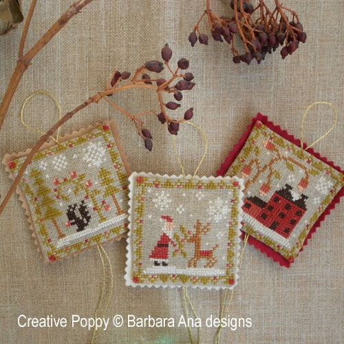 Barbara Ana Designs | Christmas Ornament Trio @ The Patchwork Rabbit