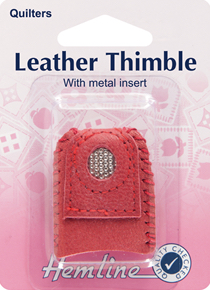 Hemline | Leather Thimble with Metal Insert @ The Patchwork Rabbit