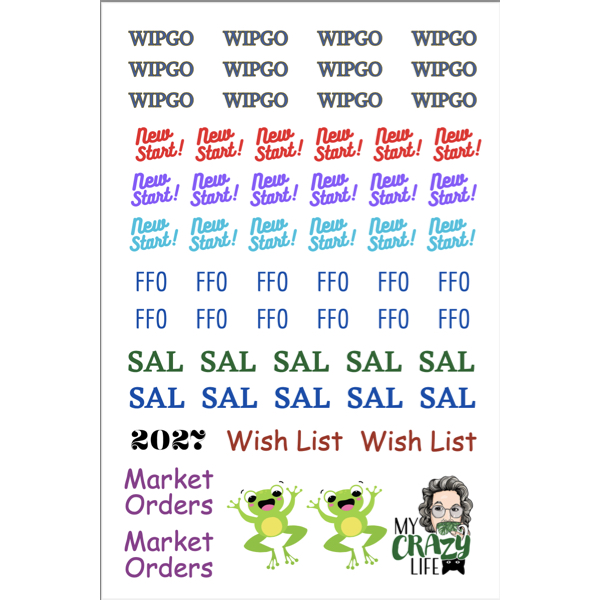 My Crazy Life | 2026 Planner sticker pack for stitchers @ The Patchwork ...