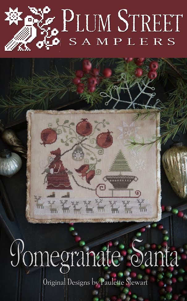 Plum Street Samplers | Pomegranate Santa @ The Patchwork Rabbit